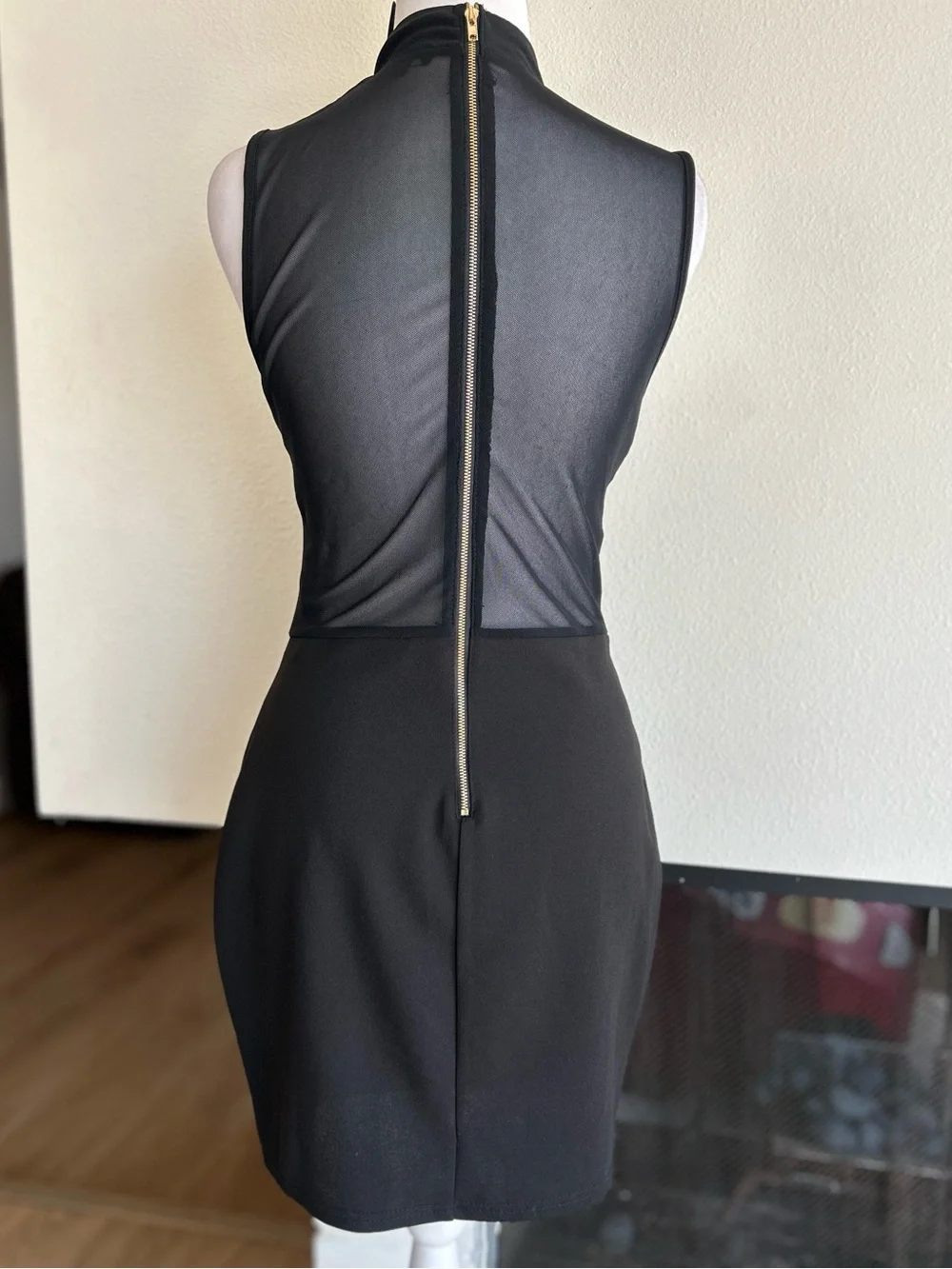 privy | Dresses | Privy Black Sleeveless Mockneck Mini Dress With ...